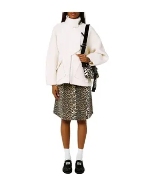 GANNI Boucle Shoulder Jacket With Asymmetrical Closure