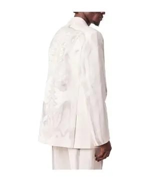 Off-White Skeleton Print Double-breasted Blazer