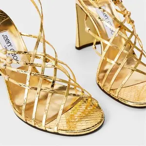 JIMMY CHOO Felice 95 Sculptural High-heeled Sandals