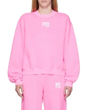 Alexander Wang Logo Print Long Sleeve Sweatshirt