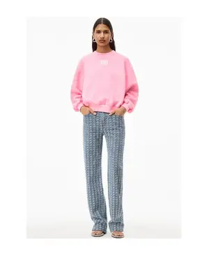 Alexander Wang Logo Print Long Sleeve Sweatshirt