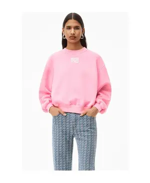 Alexander Wang Logo Print Long Sleeve Sweatshirt