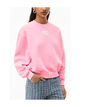 Alexander Wang Logo Print Long Sleeve Sweatshirt