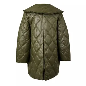 GANNI Quilted Down Jacket With Turn-down Collar
