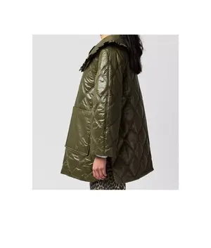 GANNI Quilted Down Jacket With Turn-down Collar