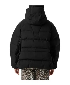 GANNI Hooded Puffer Coat With Duck Down Filling