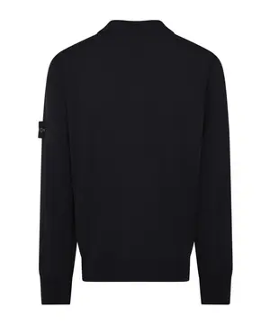 Stone Island Button Wool Polo Shirt
