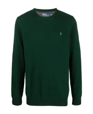 Polo Ralph Lauren Crew Neck Embroidered Logo Sweater - Green