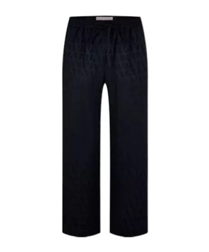 Valentino Garavani Jacquard Pajama Trousers - Black