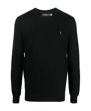 Polo Ralph Lauren Pony Embroidered Crewneck Jumper - Black