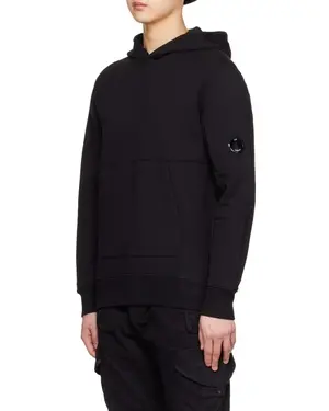 C.P. COMPANY Logo Plaque Drawstring Hoodie