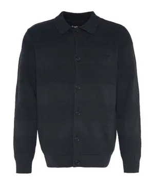 Barbour Crew Neck Knitted Cardigan - Black