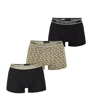 Emporio Armani Core 3 Pack Boxer Shorts - Black