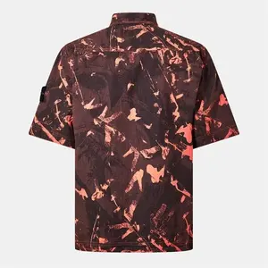 Stone Island Camo Short Sleeve Shirt - Black