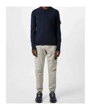 Stone Island Button Wool Polo Shirt