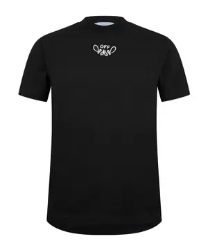 Off-White Logo Short Sleeve T-shirt - Black