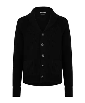 TOM FORD Cashmere Shawl Collar Cardigan - Black