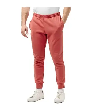 Lacoste Stylish Red Cotton Trousers - Brown