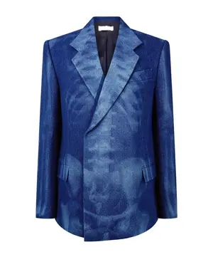 Off-White Body Scan Relax Denim Double Jacket