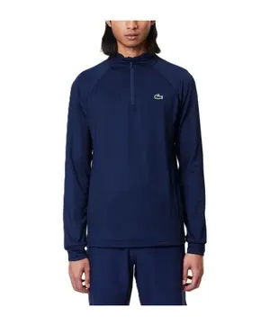 Lacoste Half-zip Stand Collar Raglan Long Sleeve Top