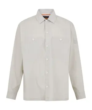 Hugo Boss Light Grey Casual Shirt-style Jacket - White