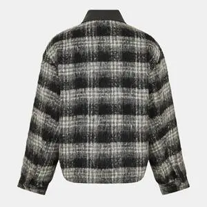 REPRESENT Zippered Plaid Shirt Jacket