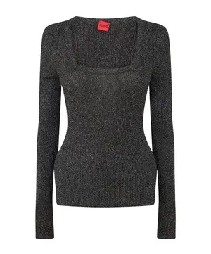 Hugo Boss Long-sleeve Knit Top - Black