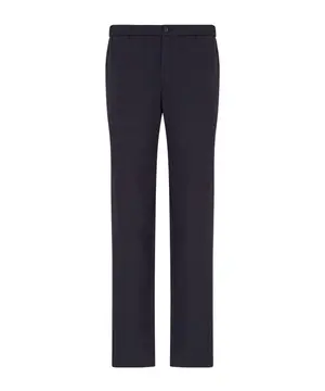 Emporio Armani Straight Leg Trousers - Black