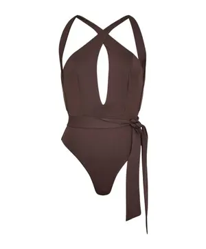 Max Mara Cristel Scoop Neck Swimsuit - Brown