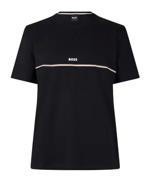 Hugo Boss Minimalist Crew Neck Short-sleeve Top - Black