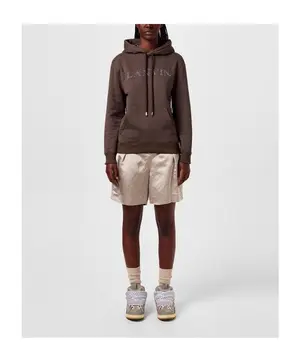 LANVIN Embroidered Logo Cotton Hoodie