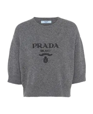 Prada Wool And Cashmere Crewneck Sweater
