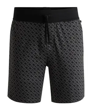 Hugo Boss Stylish Printed Shorts - Black