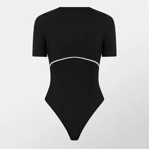 Off-White Short-sleeve Seamless Bodysuit