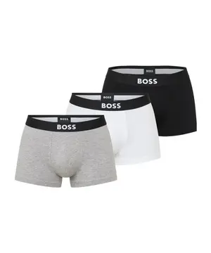 Hugo Boss Three-pack Of Logo-waistband Boxer Briefs - Gray