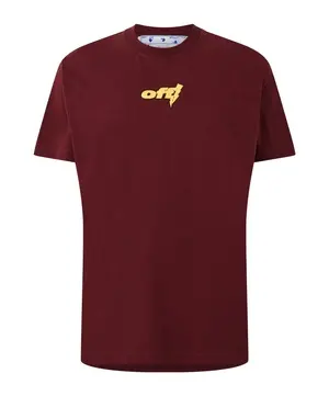 Off-White Logo Short Sleeve T-shirt - Brown