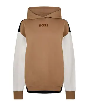Hugo Boss Econy Block Hoodie - Brown