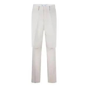 Off-White Mid-rise Slim-fit Trousers - White