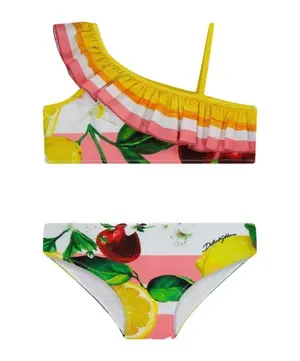 Dolce & Gabbana Ruffled Floral Bikini Set