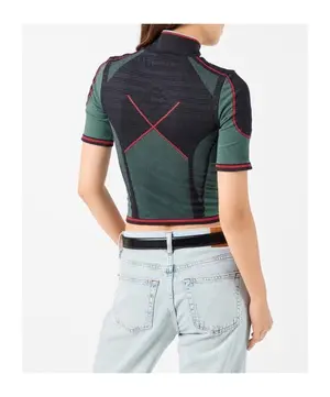 Casablanca Short Sleeve Zip Up T-shirt
