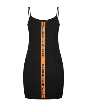 Heron Preston Zip Up Logo Dress - Black