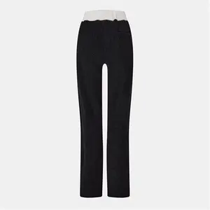 Casablanca Elastic Waist Straight Leg Casual Pants
