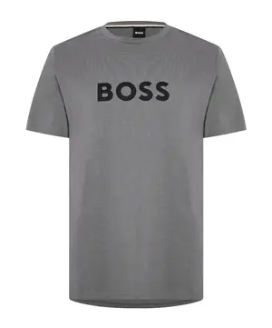 Hugo Boss Logo Crew-neck T-shirt - Gray