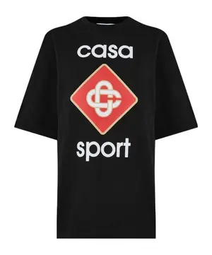 Casablanca Logo Crew Neck T-shirt - Black
