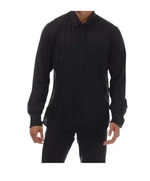 TOM FORD Silk Cotton Blend Button Down Shirt - Black