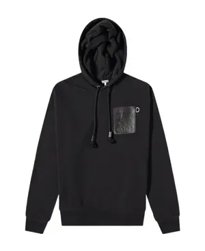 Loewe Relaxed Fit Hoodie In Cotton - Black