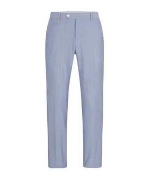 Hugo Boss Logo-print Suit Trousers - Blue