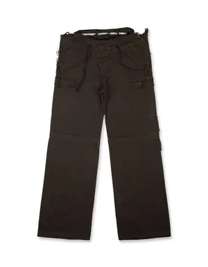 Ottolinger Drawstring Cargo Pants With Pockets - Black