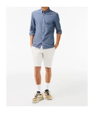 Lacoste Slim Fit Concealed Placket Poplin Shirt