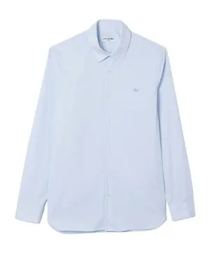 Lacoste Slim-fit Plaid Poplin Shirt - White